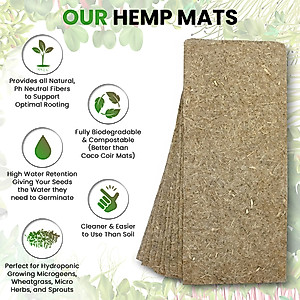 Hemp Mats for ZestiGreens Microgreens & Wheatgrass Kit
