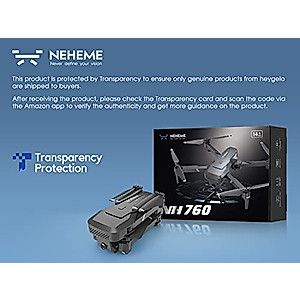NEHEME NH760 Drones with 1080P HD Camera for Adults, WIFI FPV Live Video, Foldable Drones for Kids Beginners, Headless Mode, Altitude Hold, RC Quadcopter Toys Gifts with Speed Adjustment, 3D Flips