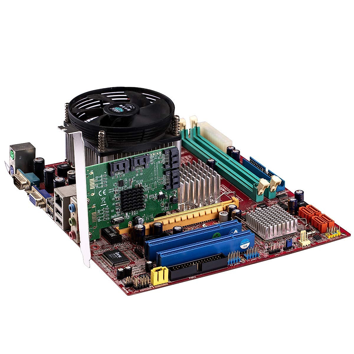 I/O Crest 4 Port SATA III PCI-e 2.0 x1 Controller Card Marvell 9215 Non-Raid with Low Profile Bracket SI-PEX40064