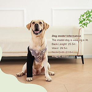 Dog Recovery Sleeve, Dog Recovery Suit, Abrasion Resistant Dog Recovery Sleeve Front Leg, Washable 3mm Thick and Breathable, Pet Wounds Prevent Licking, Bite, Being Wet (Small, Single Leg)