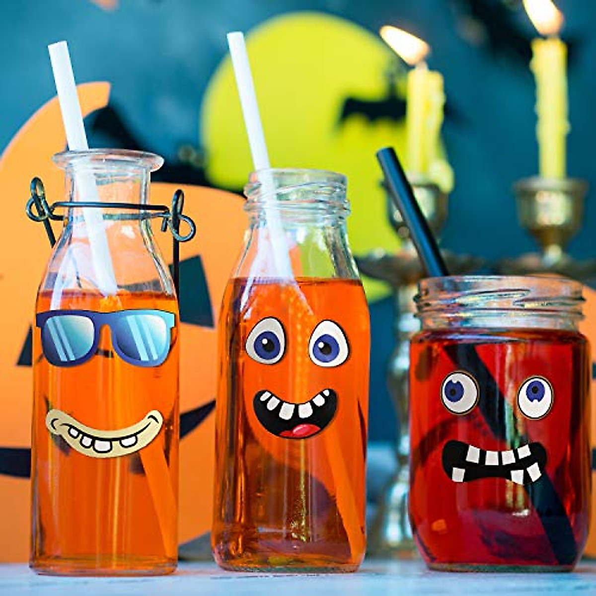 24 Pieces Halloween Make-a-face Sticker Mix and Match Sticker Make Your Own Stickers Halloween Party Games for Birthday Party Decorations Halloween Party Supplies Make a face