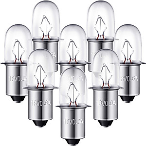 Mudder 8 Packs 780287001 Flashlight Bulbs Flashlight Replacement Bulbs Compatible with Ridgid 18V Flashlight P704 P703 P700
