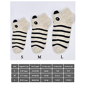 Artfasion Kids Cotton Ankle Animal Socks - Cute Cartoon Crew Socks Soft Funny Childs Socks Breathable Toddler Sock for 8-11 Years Girls