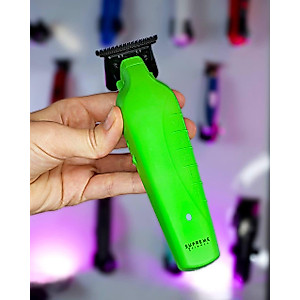 Supreme Trimmer Vader Trimmer ST3778 | 210 Min Run Time DLC T-Blade Cordless Barber Liner | Mens Beard Trimmer Hair Clippers | Acid Green