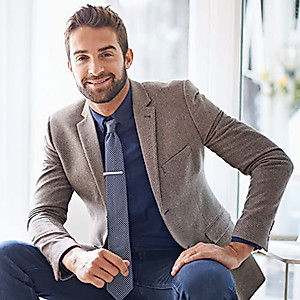 Classic Style Men's Tie Clips, Viaky Neck Ties Necktie Bar Pinch Clip with Gold Silver Black 3 Tone, Best Gifts for Your Father, Lover and Friends in Xmas, Anniversary, Wedding, Party, Meeting