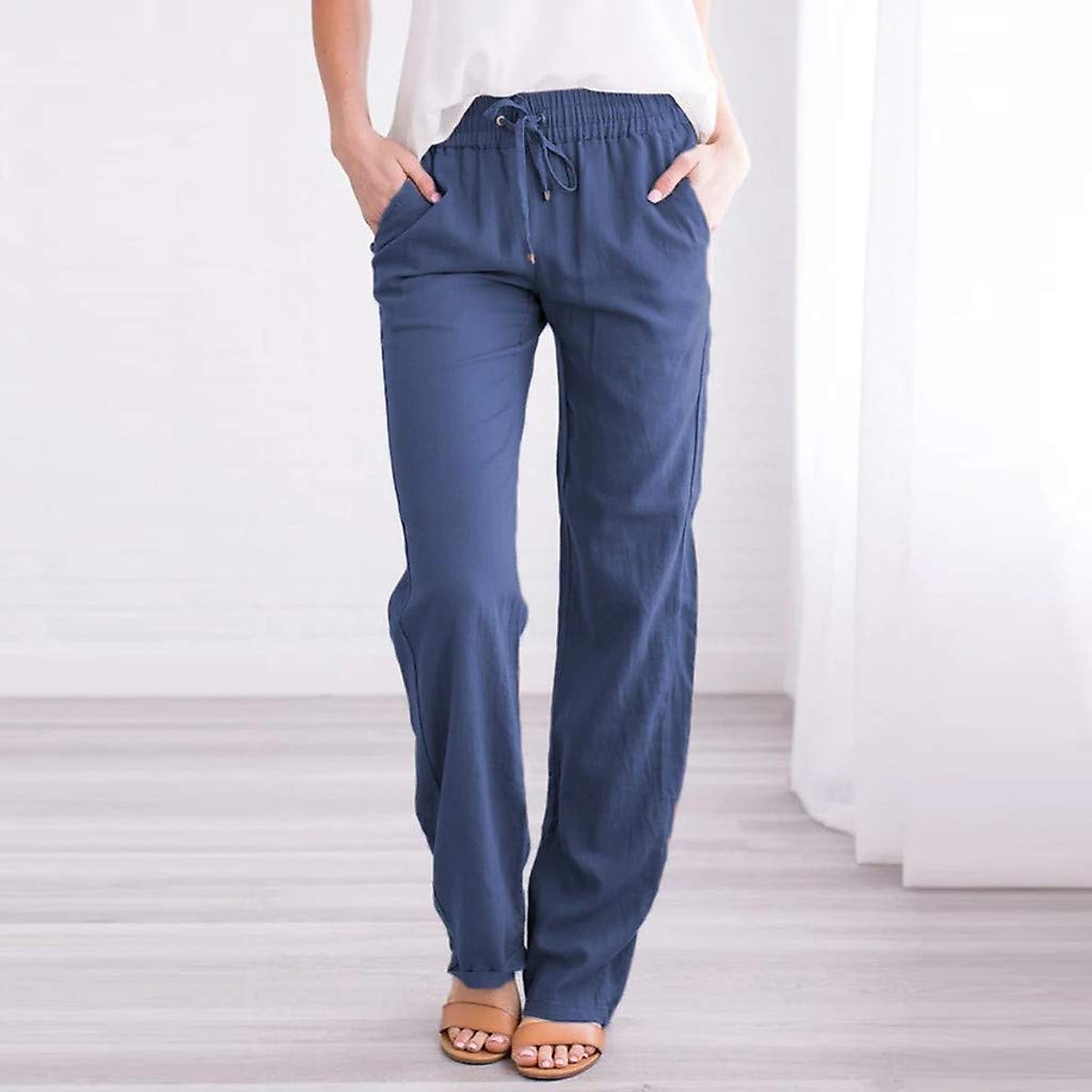 Hiking Pants Women Waterproof, Capri Sweatpants for Women Cotton, Womens Joggers Sweatpants Women's Casual Lounge Sweatpants Winter Fall Sport Active Drawstring Fit Lounge Pants