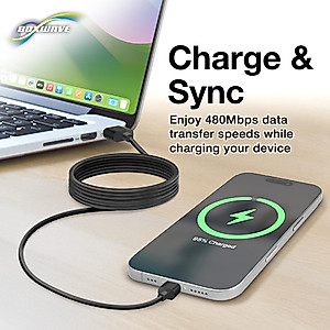 BoxWave Cable Compatible with GoPro Hero 7 Black (Cable by BoxWave) - DirectSync - USB 3.0 A to USB 3.1 Type C, USB C Charge and Sync Cable for GoPro Hero 7 Black - 6ft - Black