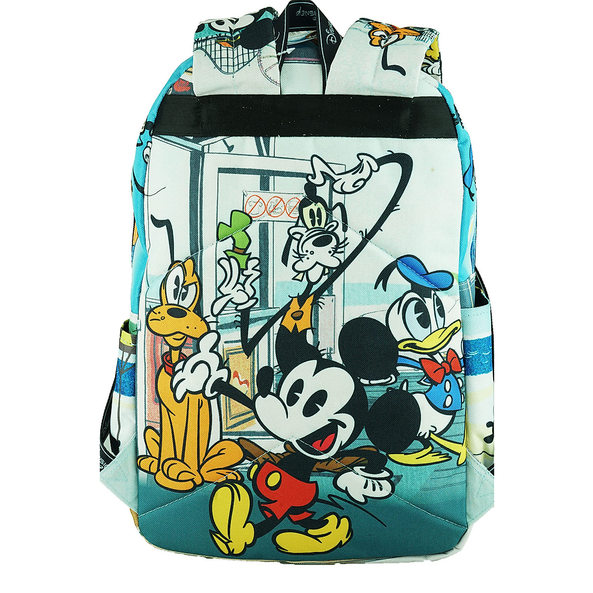 Disney Mickey Mouse Wondapop Deluxe Oversize Print Large 16" Backpack with Laptop Compartment - A19757