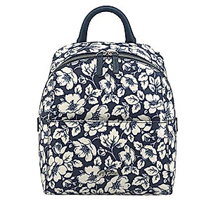 Cath Kidston Smart Zipped Backpack Didworth Flowers Navy