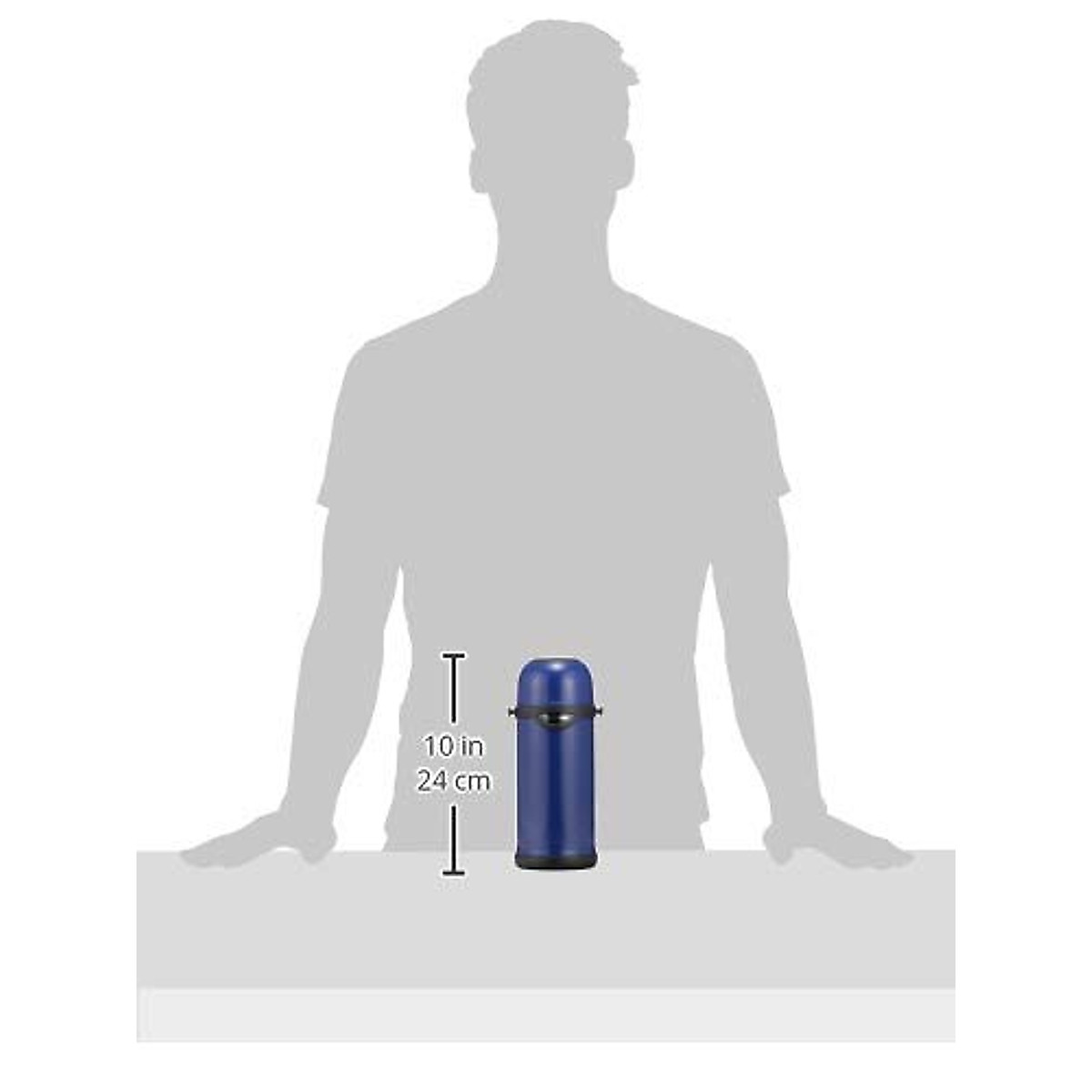 Zojirushi SJ-TG08-AA Water Bottle, Stainless Steel, Cup, Large Capacity, 28.7 fl oz (800 ml), Blue
