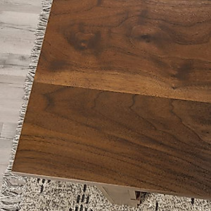 Sauder Boone Mountain Counter Height Dining Table, L: 55.12" x W: 25.59" x H: 35.39", Grand Walnut Finish