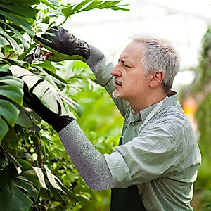 Evridwear 1 Pr/Pack Cut Resistant Sleeves for Arm Work Protection Safety in EN388 Level 5, Anti-Puncture Choice With or Without Thumb Hole. 1 pair/pkg. 4 sizes (Medium, No Thumb Hole)