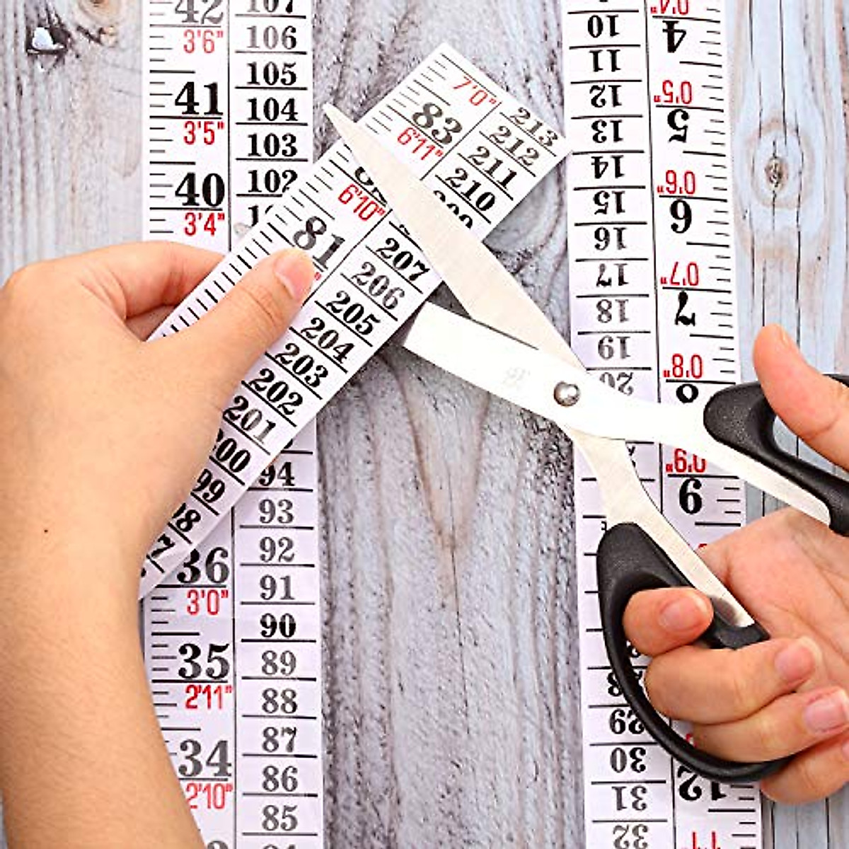 Growth Chart Wall Labels Baby Height Indicator Tape Ruler Height Growth Chart Decor Ruler Height Indicator Adhesive Ruler for Home Classroom Nursery Baby Room Measuring Kids Boys Girls(White)