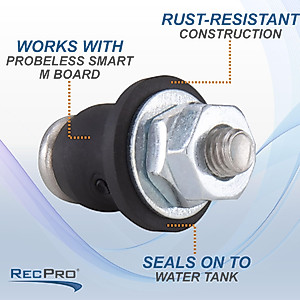 RecPro RV Water Screw-in Tank Probe Sensors | Fresh, Gray or Black Water Tank | Made in USA | 6 Pack