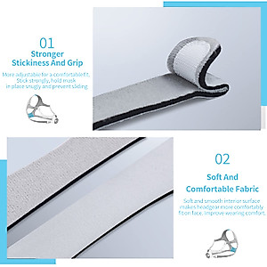 Headgear for AirFit N20/ AirTouch N20, Soft Comfortable Unisex CPAP Replacement Headgear Strap, Adjustable Home Ventilator Mask Headband with Stronger Vel-cro Compatible with ResMed AirFit N20