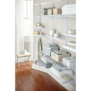 Rubbermaid Fast Track Upright, Hardware, 47.5", White, Durable, Ideal for Pantries, Linen Closets, Laundry Rooms, Utility Rooms