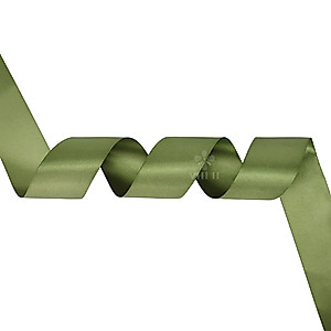 MEEDEE Moss Satin Ribbon 2 Inch Dark Green Ribbon Lux Satin Double Faced Ribbon by 25 Yards Silk Ribbon Green Satin Ribbon for Gift Wrapping, Satin Weddings, Flower Bouquet, Holiday Decorating