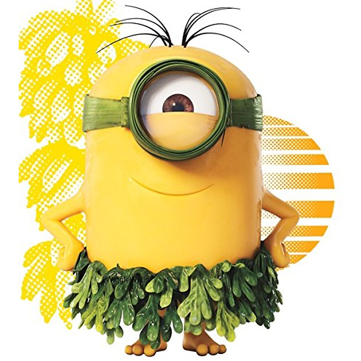 5 Inch Tropical Island Hula Stuart Minion Removable Wall Decal Sticker Art Home Decor Kids Room-5 1/2 Inch Wide by 5 Inch Tall