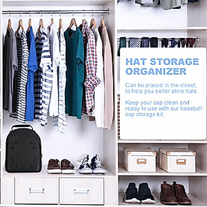 MYKASEN Hat Travel Case, Hat Carrier Case with Carrying Handle and Adjustable Shoulder Strap, Hat Storage for Baseball Caps Protects up to 6-8 Hats, Hard Hat Case for Travel Home Storage