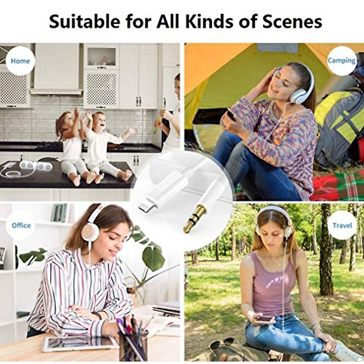 Aux Cord for iPhone 11 12 13, 3.3ft White [Apple MFi Certified] Lightning to 3.5mm AUX Audio Cable Compatible with iPhone 13 12 11 XS XR X 8 7 6 for Home Car Stereo/Headphone/Speaker, Support All iOS