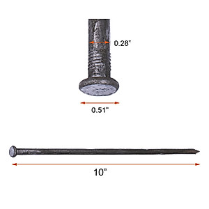 Landscape Stakes,Metal Landscape Edging Anchoring Spikes, 50PCS 10 Inch Landscape Paver Edging Anchoring Stake for Artificial Turf, Weed Barrier, Tent Spikes, Camping (50)