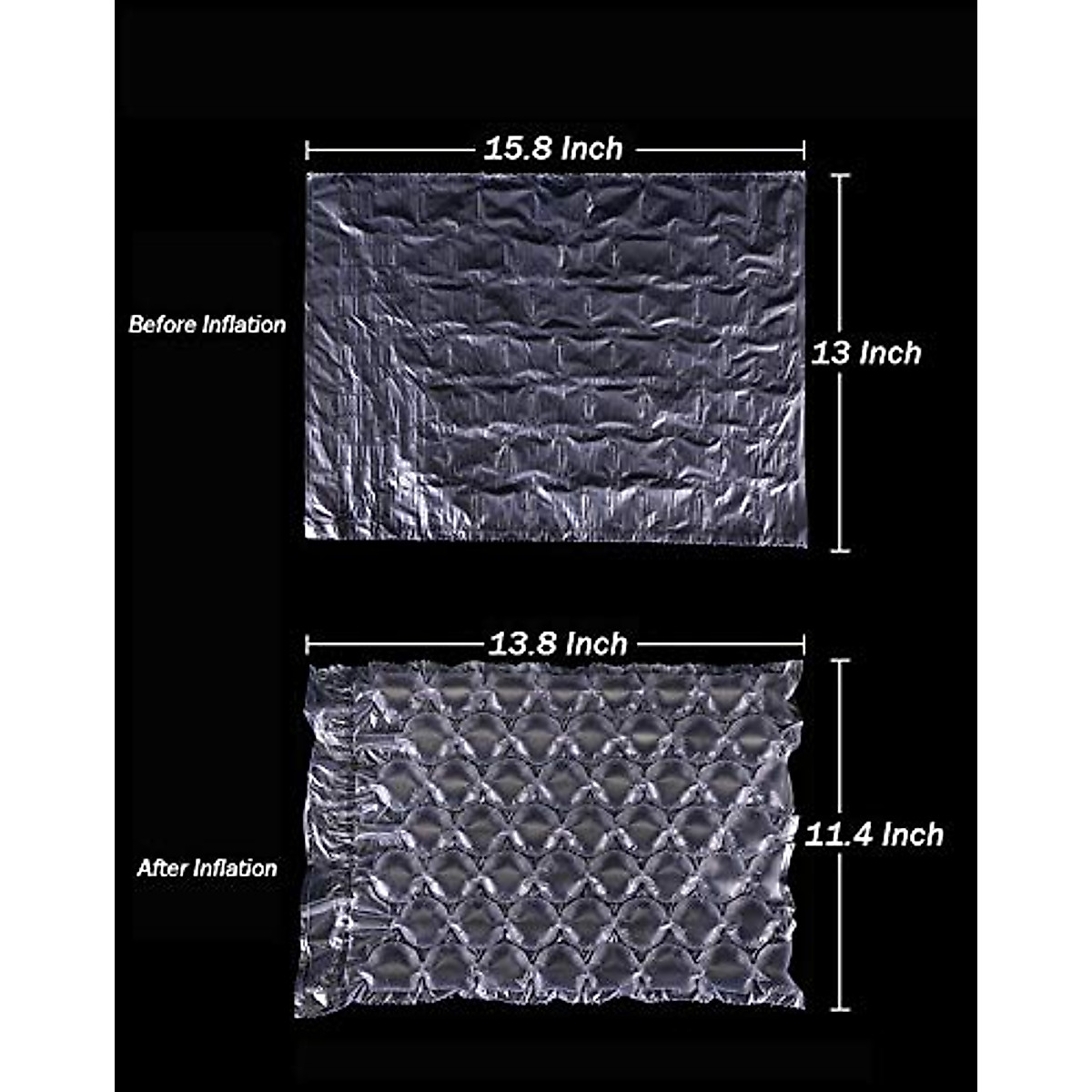 OASD Air Cushion Films 985Ft Length Air Pillow Bubble Bags Film 15.8 Inch Width PE Air Cushion Wrap Machine Film Roll Bubble Bags Film