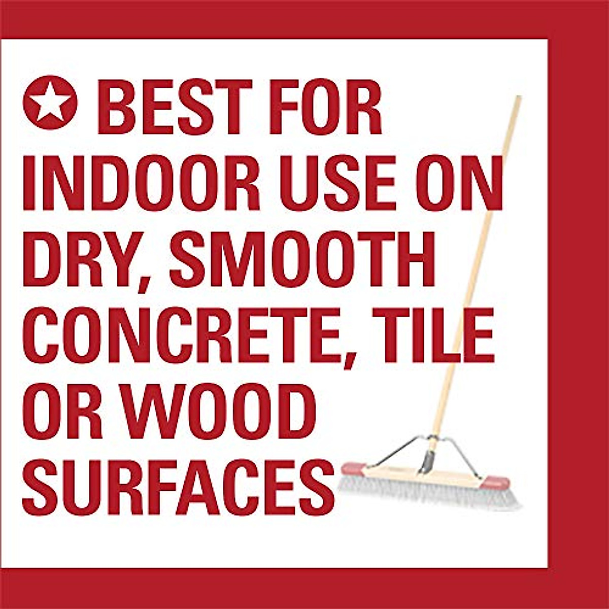 Harper 2224P1 Premium Indoor Smooth-Surface Hardwood 24 in. Push Broom, Brown