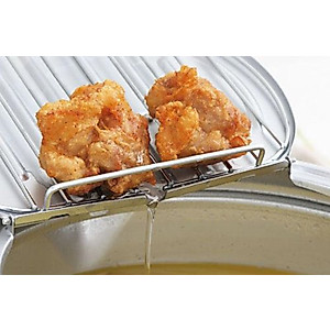 Yoshikawa SJ1024 Tempura Pot 7.9 inches (20 cm), Gas Fire, Induction Compatible, Made in Japan, With Thermometer and Lid