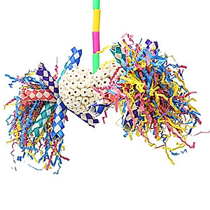 3615 Fuzzy Atta Bonka Bird Toys Colorful Fuzzy Sola Parrot Cockatoo Amazon Conure Parakeet Budgie Finch Canary African Grey