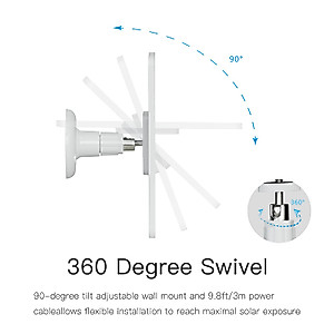 DaybreakAura 5W Solar Panels for Security Cameras - Compatible with Ring Spotlight Cam(Battery), Ring Stick Up Cam Battery - 9.8 Ft Charging Cable - 1PACK (Not for Spotlight Plus/Pro)