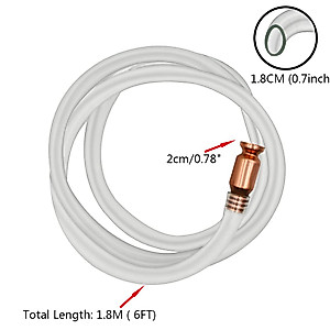 Tezam Gas Siphon Hose Pump Shaker Siphon for Gasoline Fuel Water Transfer Safe Multi-Purpose Self Priming Pump 6 Foot High Grade Hose 1/2" Valve