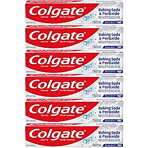 Colgate Baking Soda and Peroxide Whitening Toothpaste - 8 ounce (6 Pack)