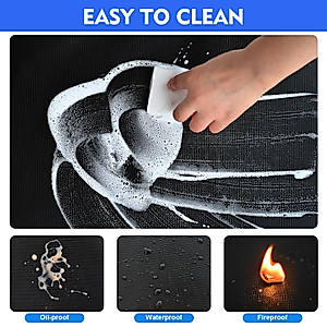 KOYLIM Under Grill Mats for Outdoor Grill - 60 × 45 inches Deck and Patio Protector Double-Sided Fireproof Mat - Oilproof Waterproof BBQ Mat for Under BBQ - Fire Pit Pads Indoor Floor Fireplace Mat