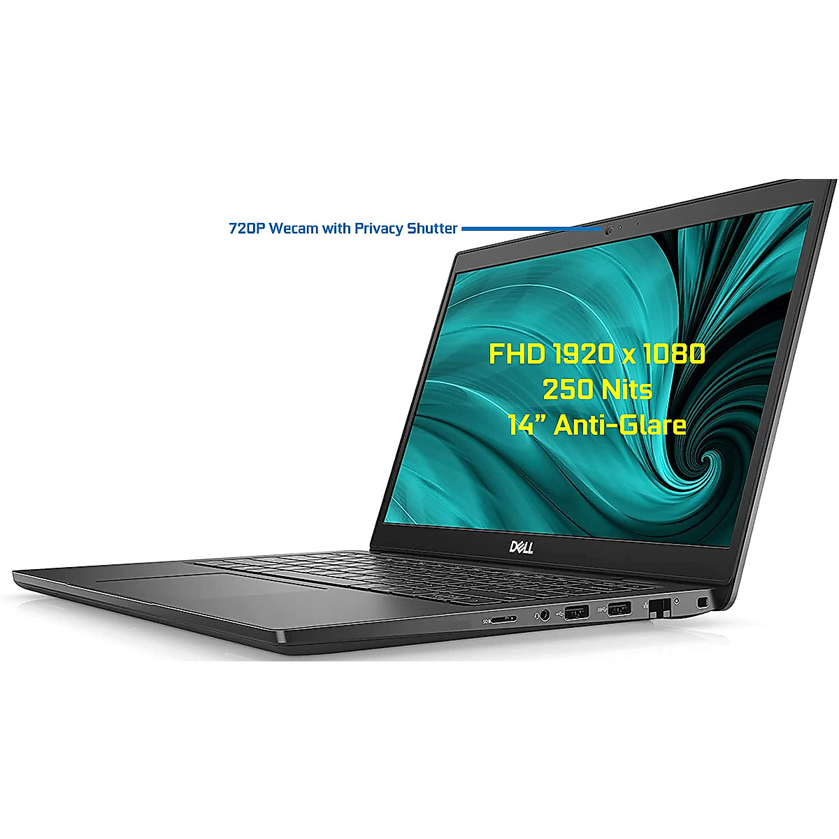 Dell Latitude 3420 Business Laptop 14" FHD, i5-1135G7, 16GB RAM, 256GB NVMe SSD, Webcam, AX Wi-Fi, Bluetooth, Micro SD Card Reader, HDMI, USB Type-C Thunderbolt - Windows 11 Pro (RENEWED)