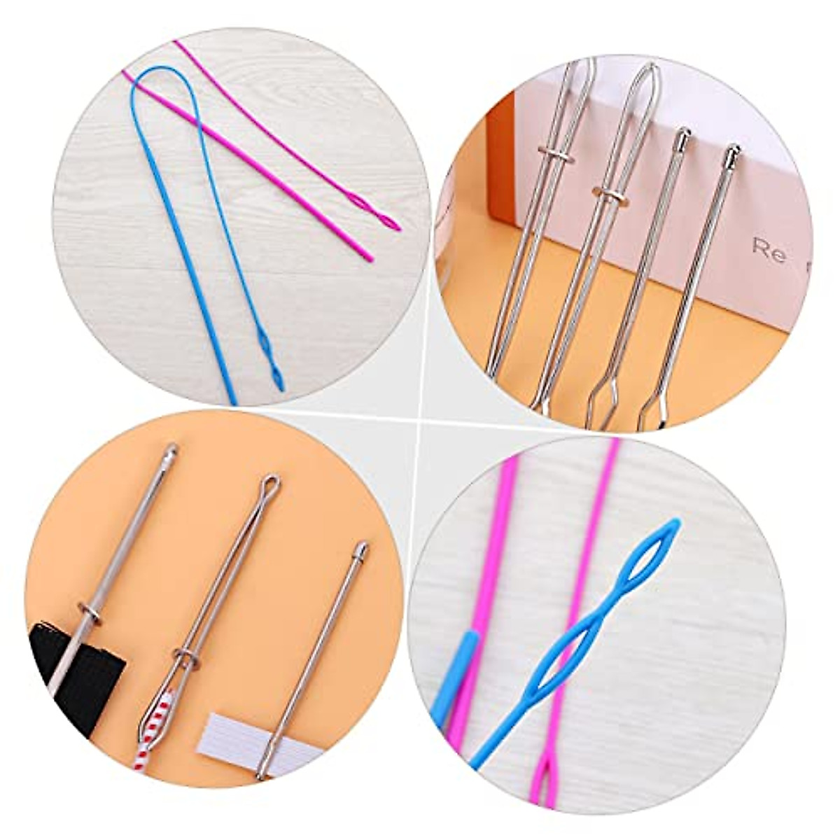 EXCEART 1 Set String Drawstring Sewing Tools Wire Guide DIY Knitting Tools Threader Auxiliary Threading Tool Thread Inserting Tool Set Belt Threader Embroidered Drawstring Thread