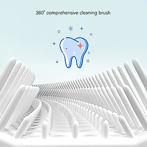 Fulangpa 2 Packs U-Shaped Kids Toothbrush, Soft Manual Training Toothbrush for Kids 2-12 Years ， Tooth Brush Food Grade Soft Silicone Brush Head 360° Oral Teeth Cleaning Design for (Pink +Blue)