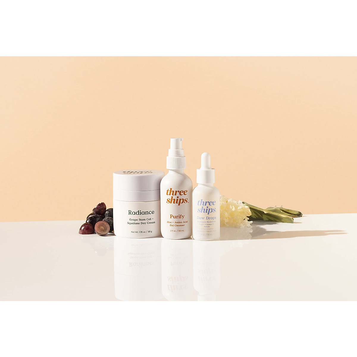 Three Ships Can-Dew 3-Step Kit for Glowing Skin – As Seen on Dragons’ Den – Skin Care Kit with Gentle Gel Face Cleanser, Brightening Facial Serum and Lightweight Reviving Day Cream, 3 Piece Set