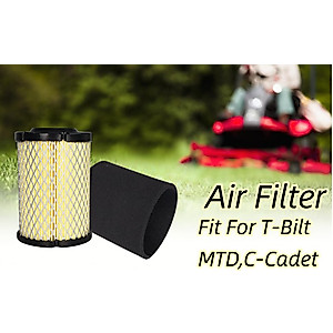 Arpisziv Air Filter 737-05129 Oil Filter 951-12690 Kit Fit For MTD C-Cadet T-Bilt Craftsman 382cc OHV Engines Lawn Mower