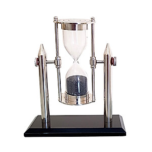 Vintage Handmade Articles Antique Sand Timer Retro Table Marine Nickel Hourglass Nautical Decorative Gift Item