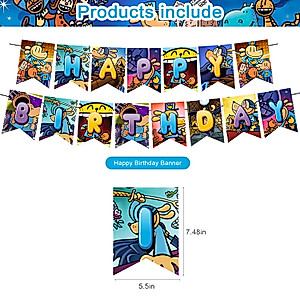 Dogs-M Birthday Party Decorations, Dogs Party Supply Set for Kids, Men and Girls Boys with 1 Happy Birthday Banner Garland , 13 Cupcake Toppers,18 Balloons for Party Decorations