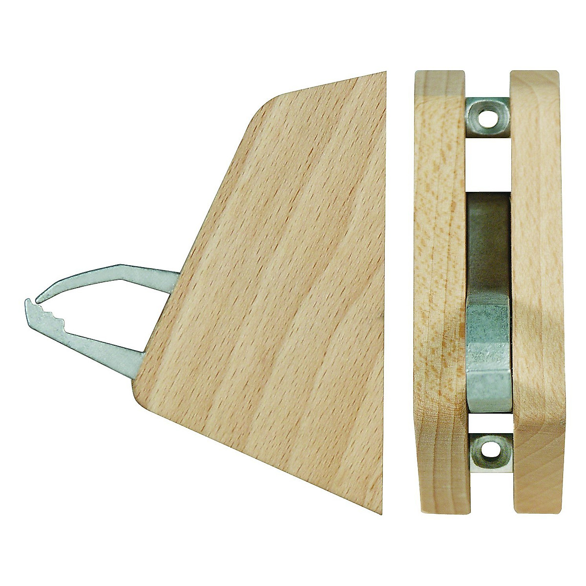 LINDEN SWEDEN Clever Hook - Wall Hook for Robes and Coats - Perfect to Use as a Kitchen Towel Holder - Holds up to 40 Pounds and Includes Screws for Easy Mounting - 3¼” x 2¼” x 1¼” - Beechwood