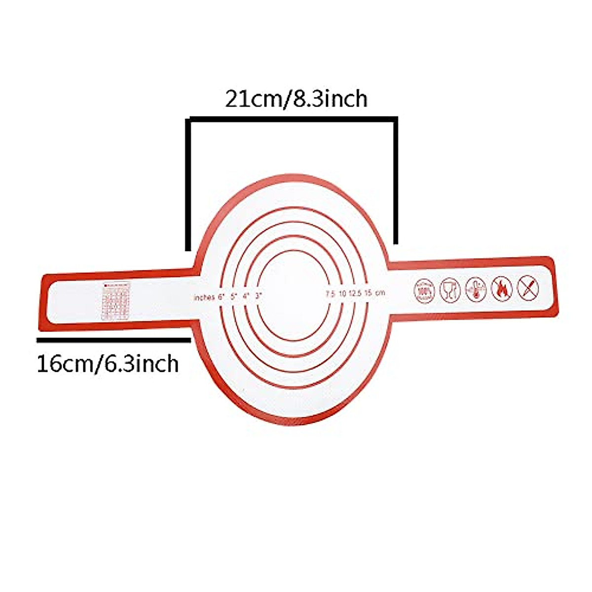 Aesackir Silicone Baking Mat for Dutch Oven Bread Baking,Reusable Mat,Long Handles Sling Transferable Dough,Environmentally Friendly Alternative to Parchment,Baking Tools, 52.5*21.5cm (B-B064)