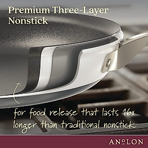 Anolon Achieve Hard Anodized Nonstick Frying Pan/Skillet, 12 Inch, Cream