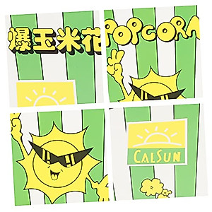 Gogogmee Food Containers Snack Box Container 100pcs Popcorn Boxes Ornament Container Popcorn Cases Popcorn Bucket Food Box Set Snack Paper Snack Container Snack Containers