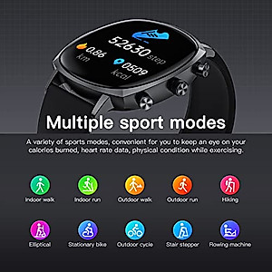 ANDFZ Smart Watch, (Call Receive/Dial) Smart Watches for Men, 1.35" Full Circle HD Screen Smart Watch for Android Phones with Call/Text/AI Voice/Heart Rate, Fitness Tracker for Android & iOS