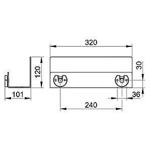 Keuco Wall Mounted Shower Shelf - Matte Black - 24952370000
