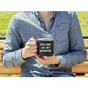 Edizzone Funny Mug for Dads (Awesome Like My Daughter) Dad Gifts - Best Dad Birthday Gift - Gifts for Dad From Daughter - Cool Gifts for Dad - Christmas Gifts for Dad - Dad Gifts From Daughter