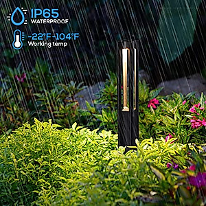 LEONLITE 12-Pack Low Voltage Landscape Lights, Unique Lighting Effects LED 172LM 3W 12-15V AC/DC, IP65, Aluminum Outdoor Driveway/Pathway Light, 3000K Warm White, Black Finish