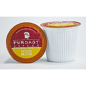 Puroast Low Acid Coffee Single-Serve Pods , Premium House Blend , Certified Low Acid Coffee , pH above 5.5 , Medium Roast , (72 Count) , Gut Health , Higher Antioxidant , Eco Friendly