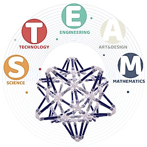 Hape Flexistix Leonardo’s Elements Construction Toy, STEM Toys, Building Toy Set, Educational Toy Set